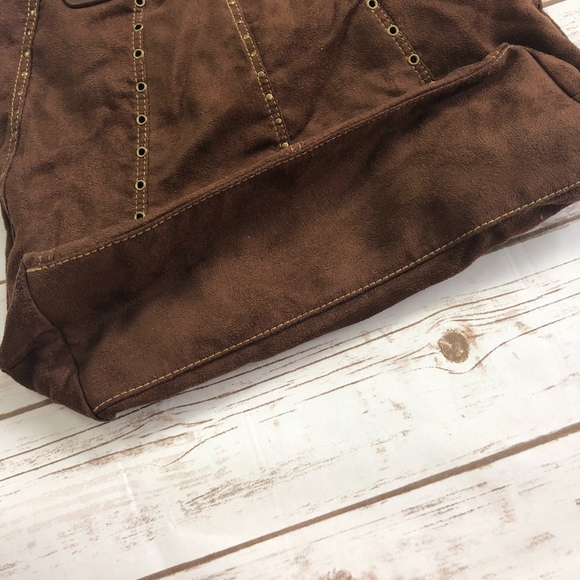 Levi's | Bags | Levis Brown Faux Suede Eyelet Handbag | Poshmark